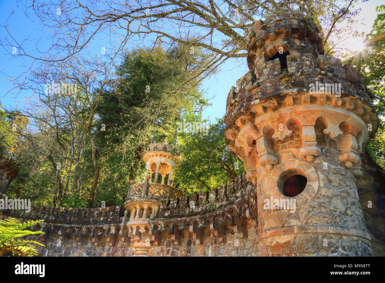 Quinta da Regaleira scenic castle Stock Photo - Alamy
