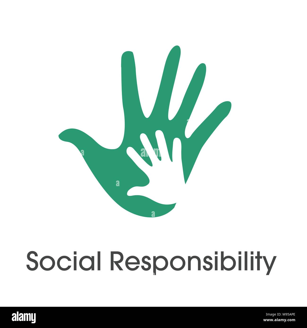 Social Responsibility Solid Icon Set with Honesty, integrity ...