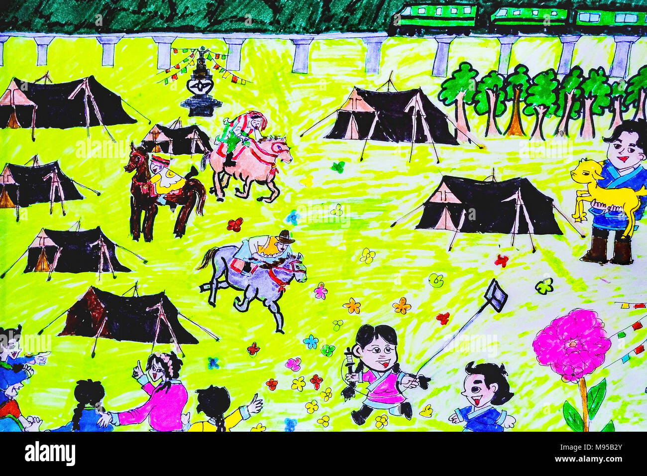 Artwork by Chinese primary school students on display at the 2010 China ...