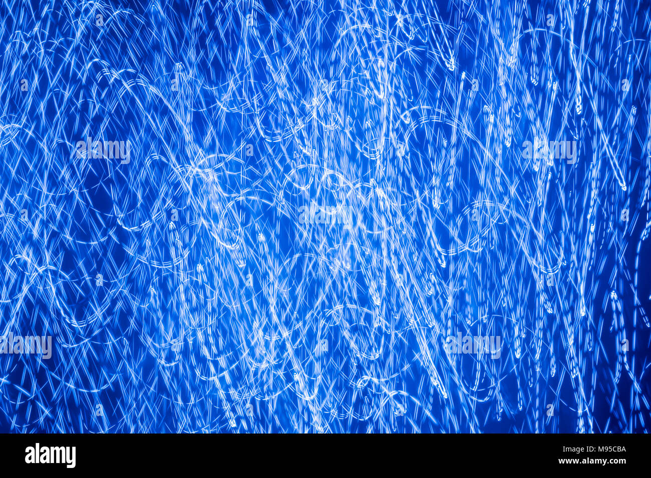 Pattern of playing with light on blue background, Abstract blue light ...