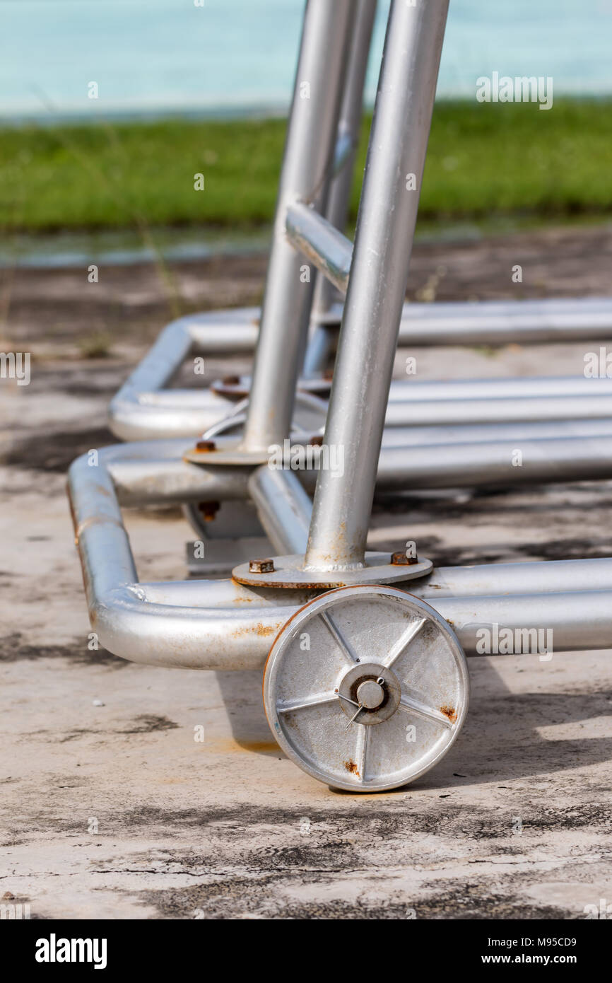 Rusty iron wheel base of iron structure Stock Photo - Alamy