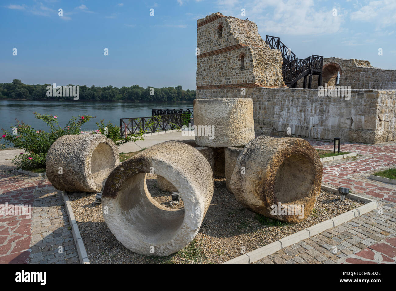 Ancient Roman military castle Dimum on the Danube river, Bulgaria Stock ...