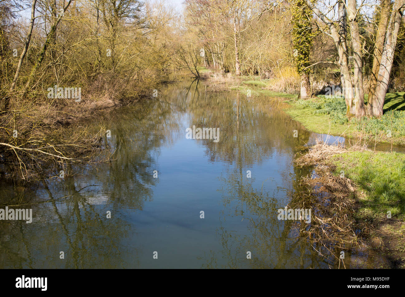 River Brett near Kersey Mill, Suffolk, England, UK Stock Photo - Alamy