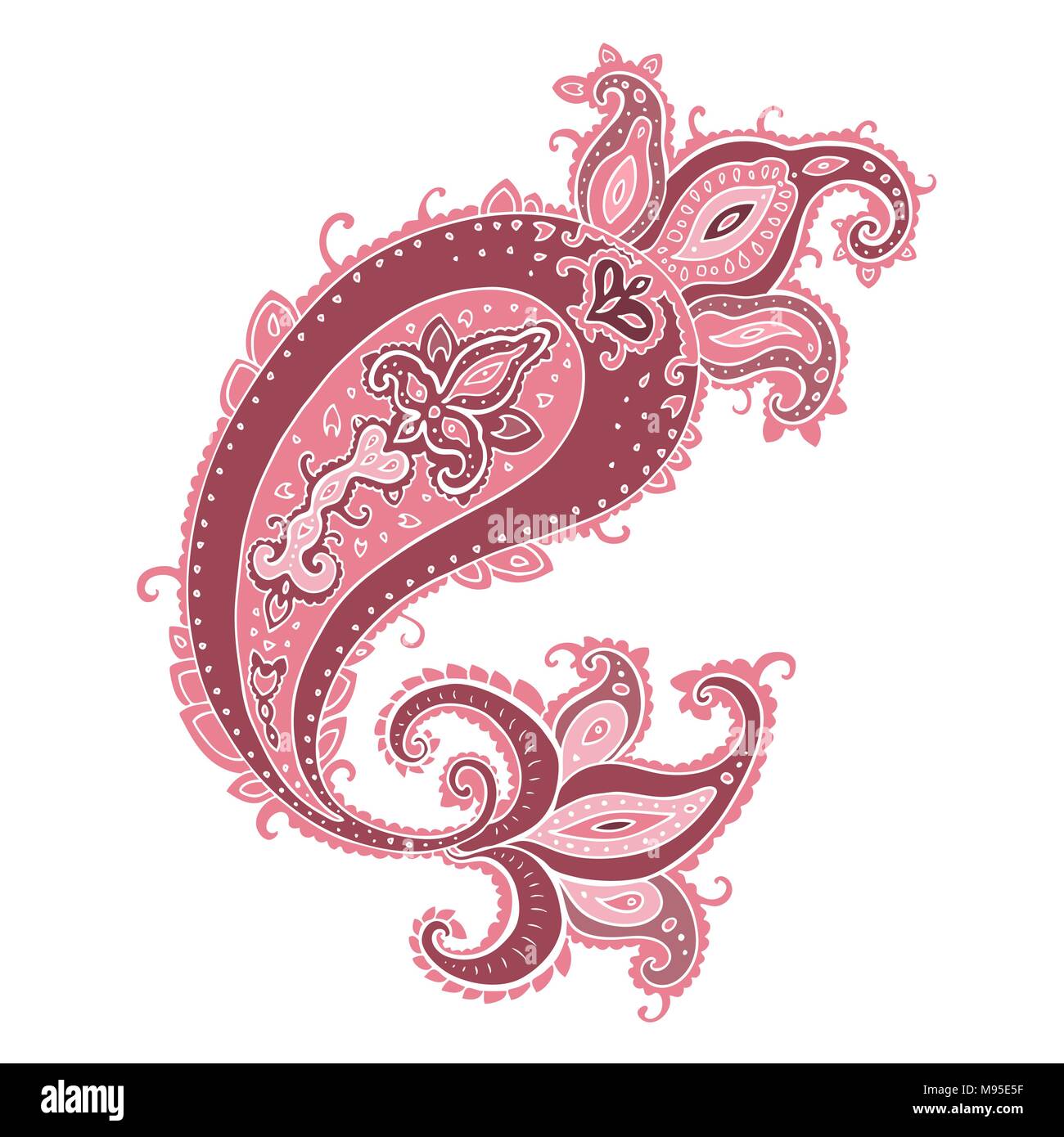 Paisley. Hand Drawn Boho ornament. Vector illustration Stock Vector ...