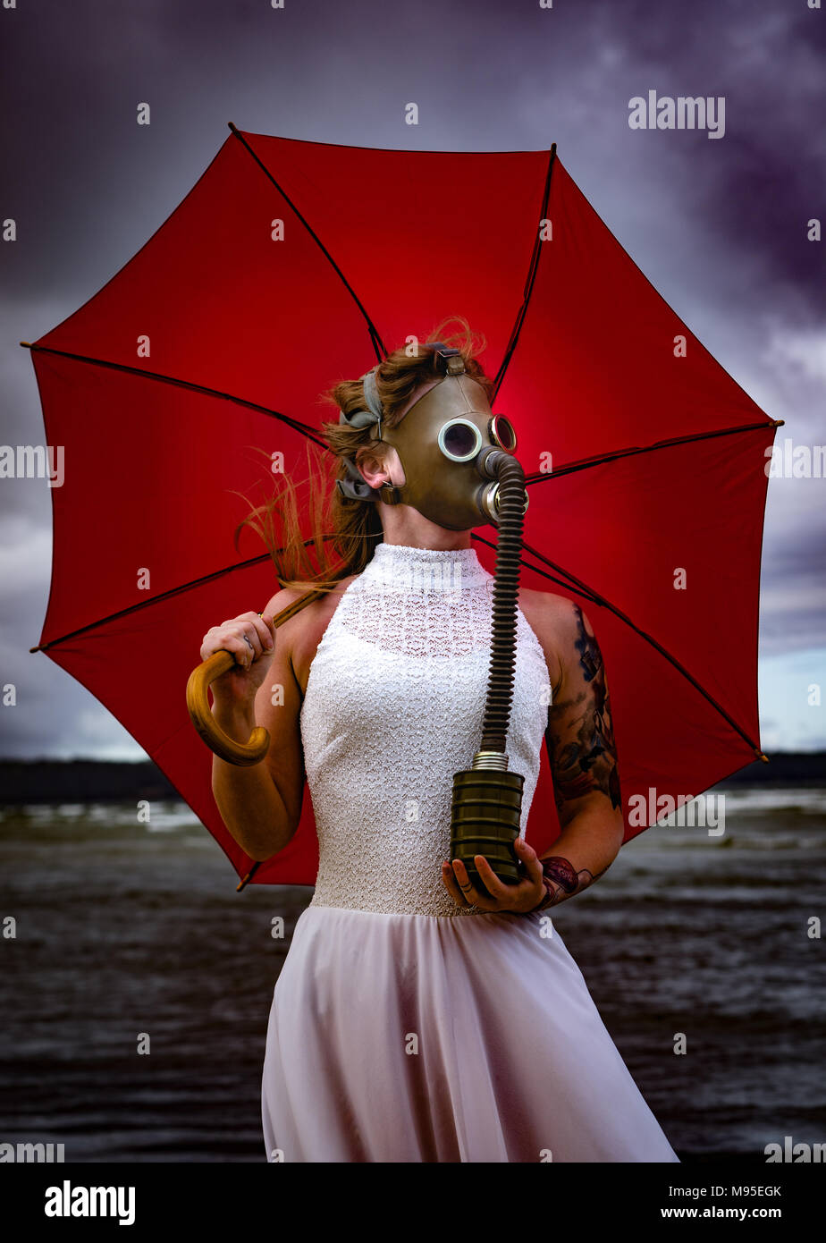 Mary Poppins, modern fashion concept. Caucasian white female model ...