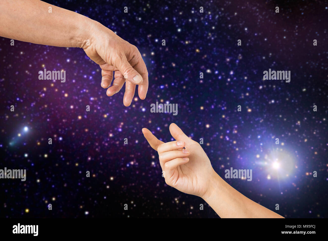 Hands in space hi-res stock photography and images - Alamy