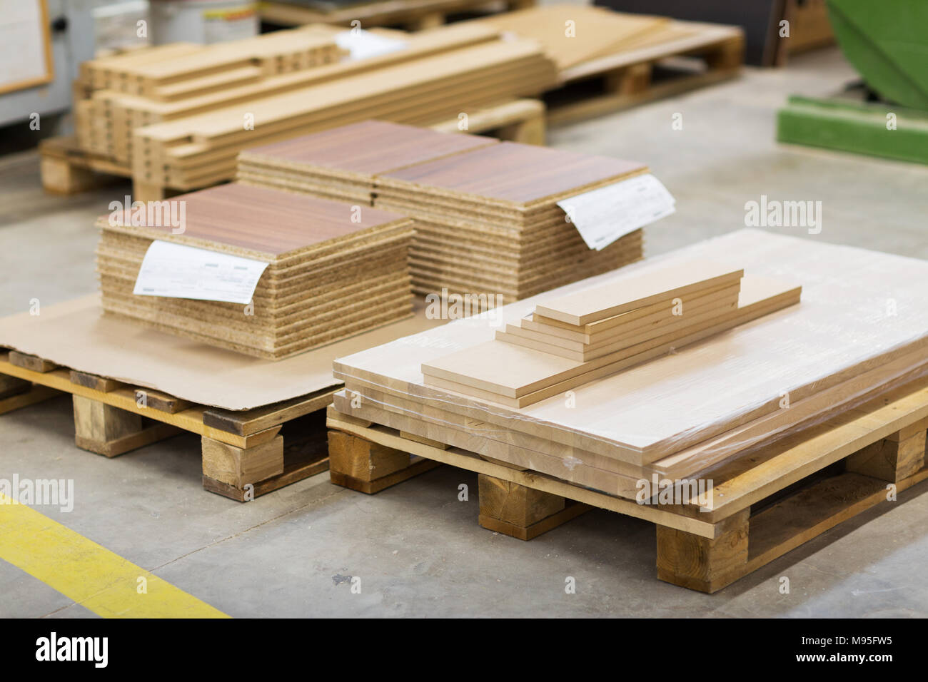 wooden boards and chipboards storing at factory Stock Photo - Alamy