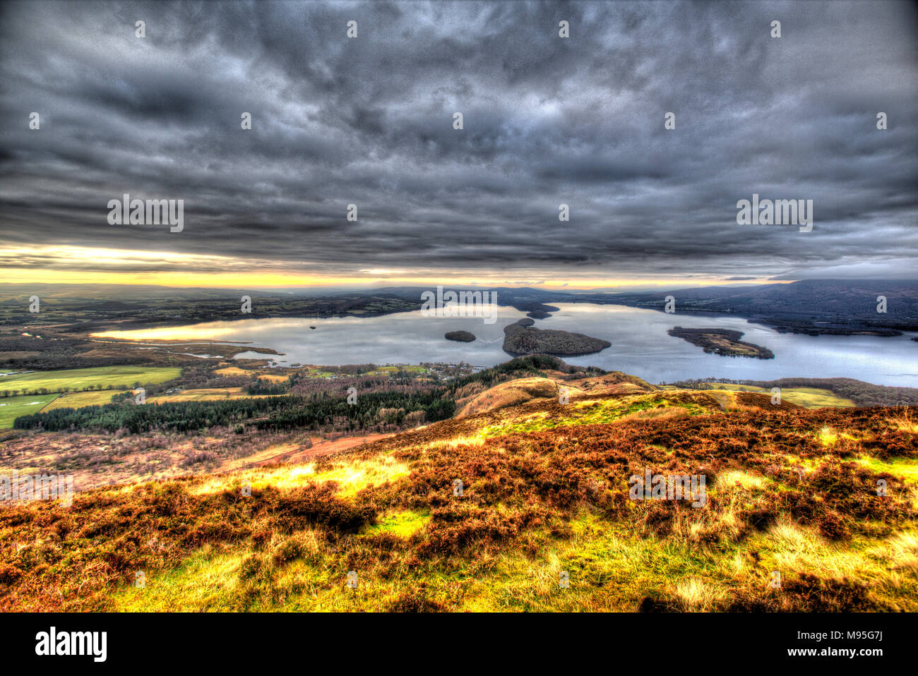 Loch lomond islands aerial hi-res stock photography and images - Alamy