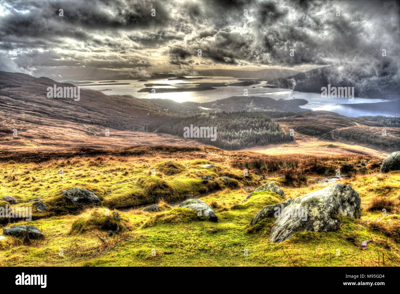 Loch lomond islands aerial hi-res stock photography and images - Alamy