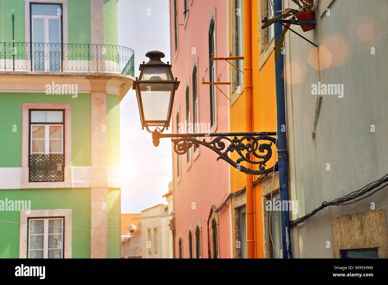 Colorful Streets of Lisbon Stock Photo - Alamy