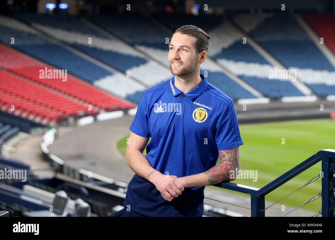 Scotland's Charlie Mulgrew poses for a picture after a press conference ...