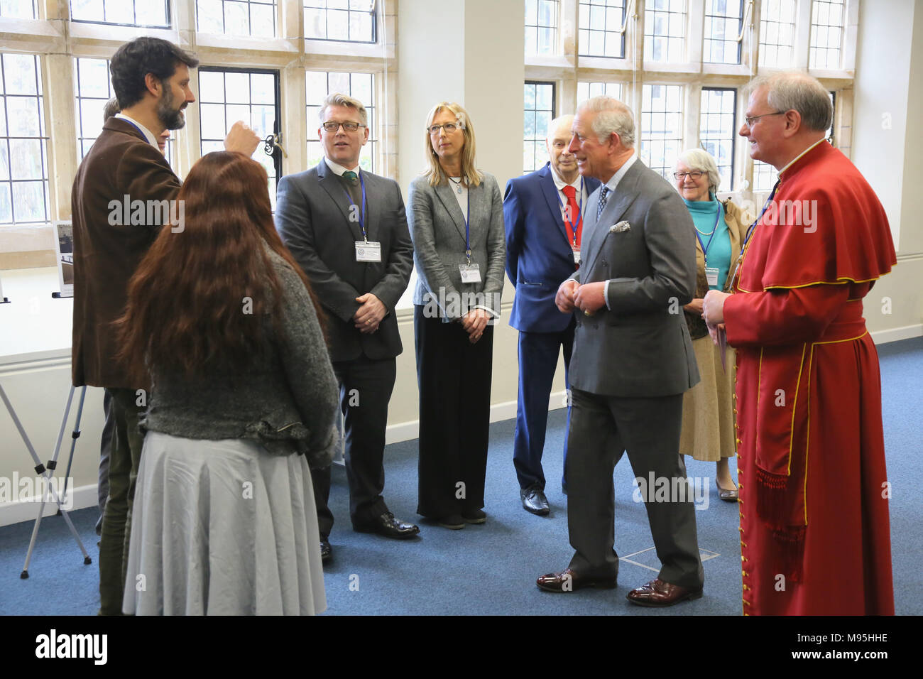 The Prince of Wales (second right) is by architect, Gary Wyatt (left ...
