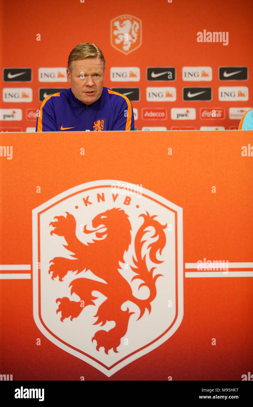 Netherlands Manager Ronald Koeman speaks during a press conference at ...