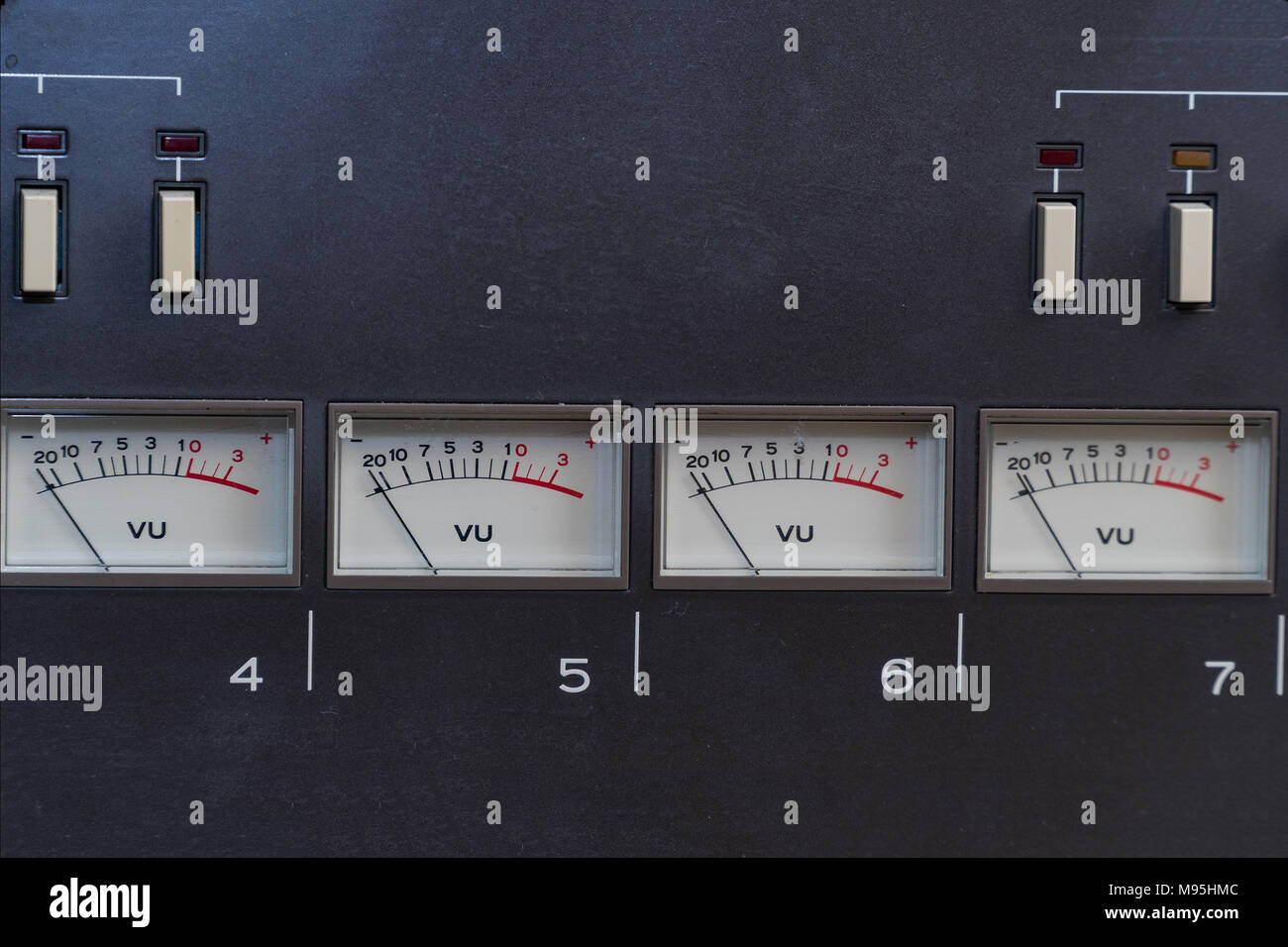 Analog Arrow indicators on the panel Stock Photo - Alamy