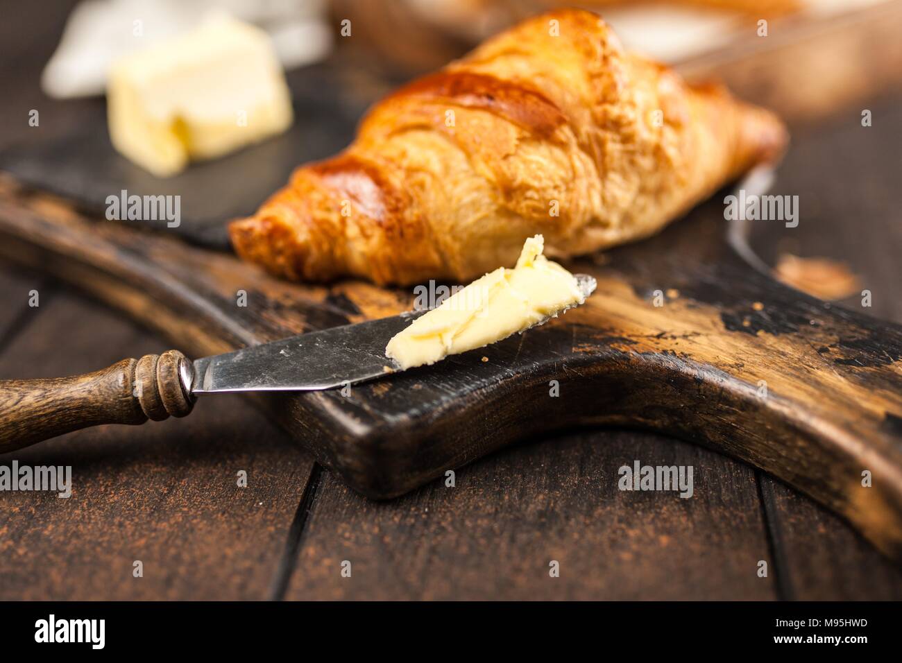 Fresh butter croissants Stock Photo - Alamy
