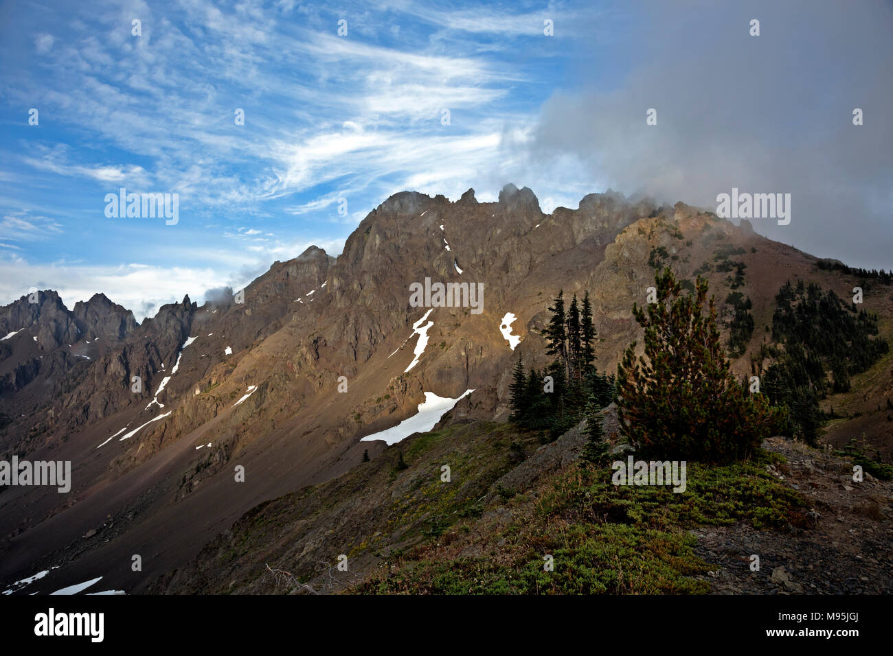 WASHINGTON - Clouds streaming over the divide between the Dungeness ...