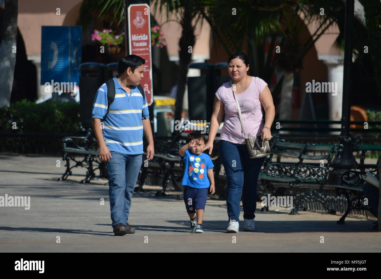 Hispanic Family Walking