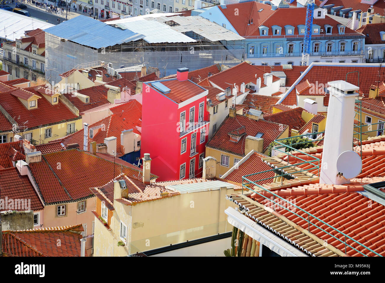 Colorful Streets of Lisbon Stock Photo - Alamy