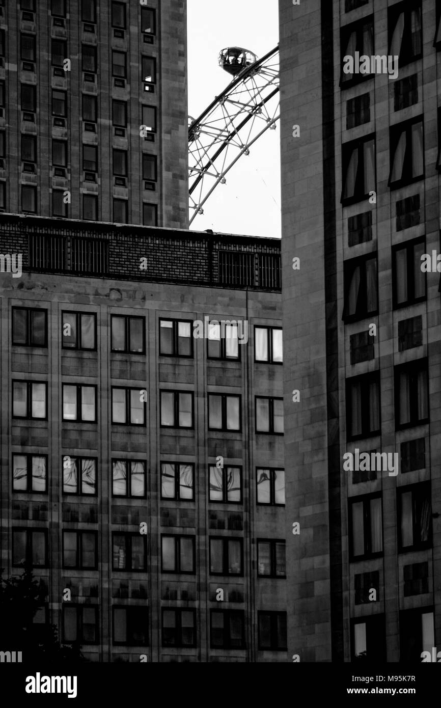 A depiction London's urban architecture, featuring the tourist ...