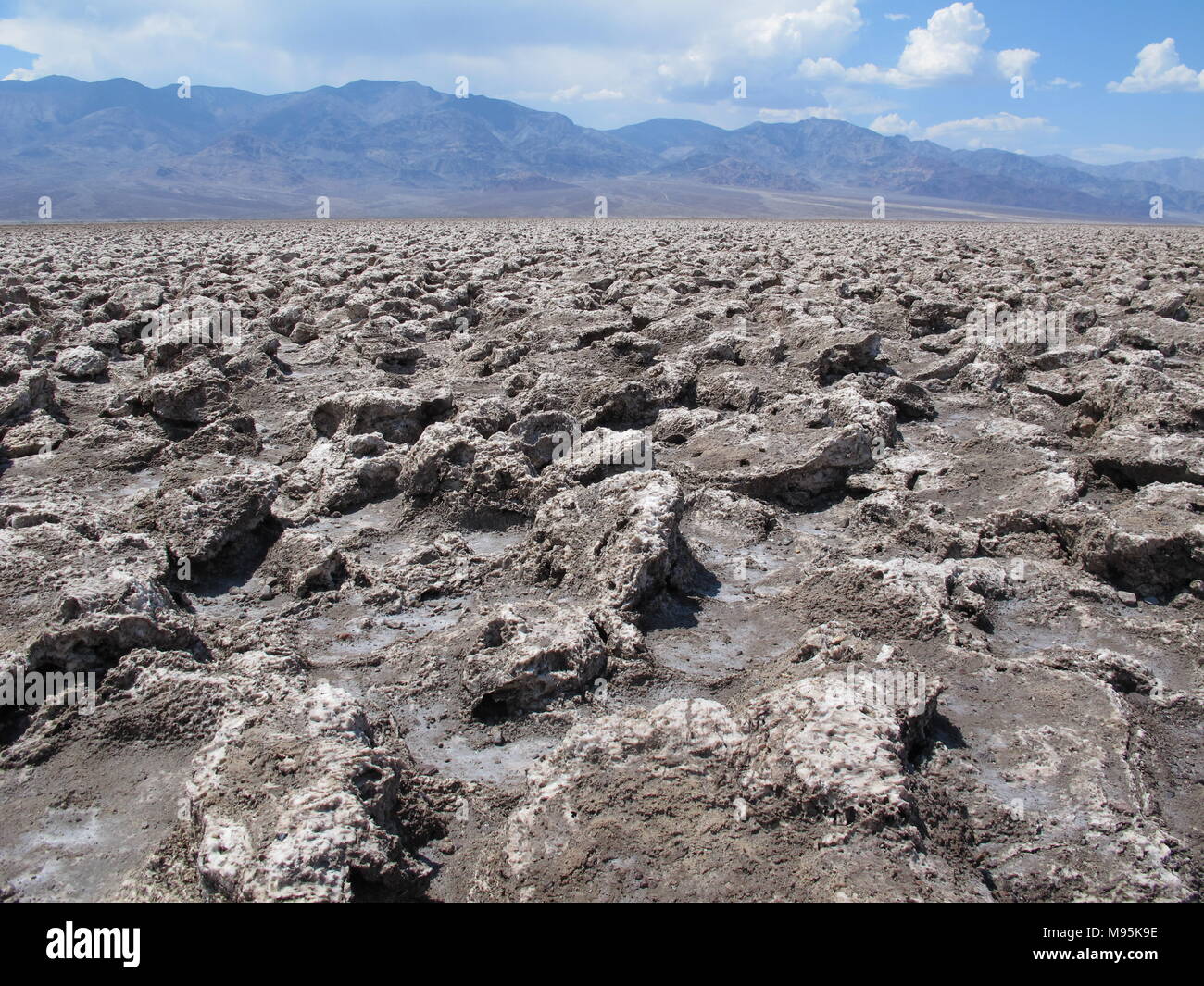 Badwater Basin (Dried Salt Lake) at Death Valley NP. California-Nevada ...