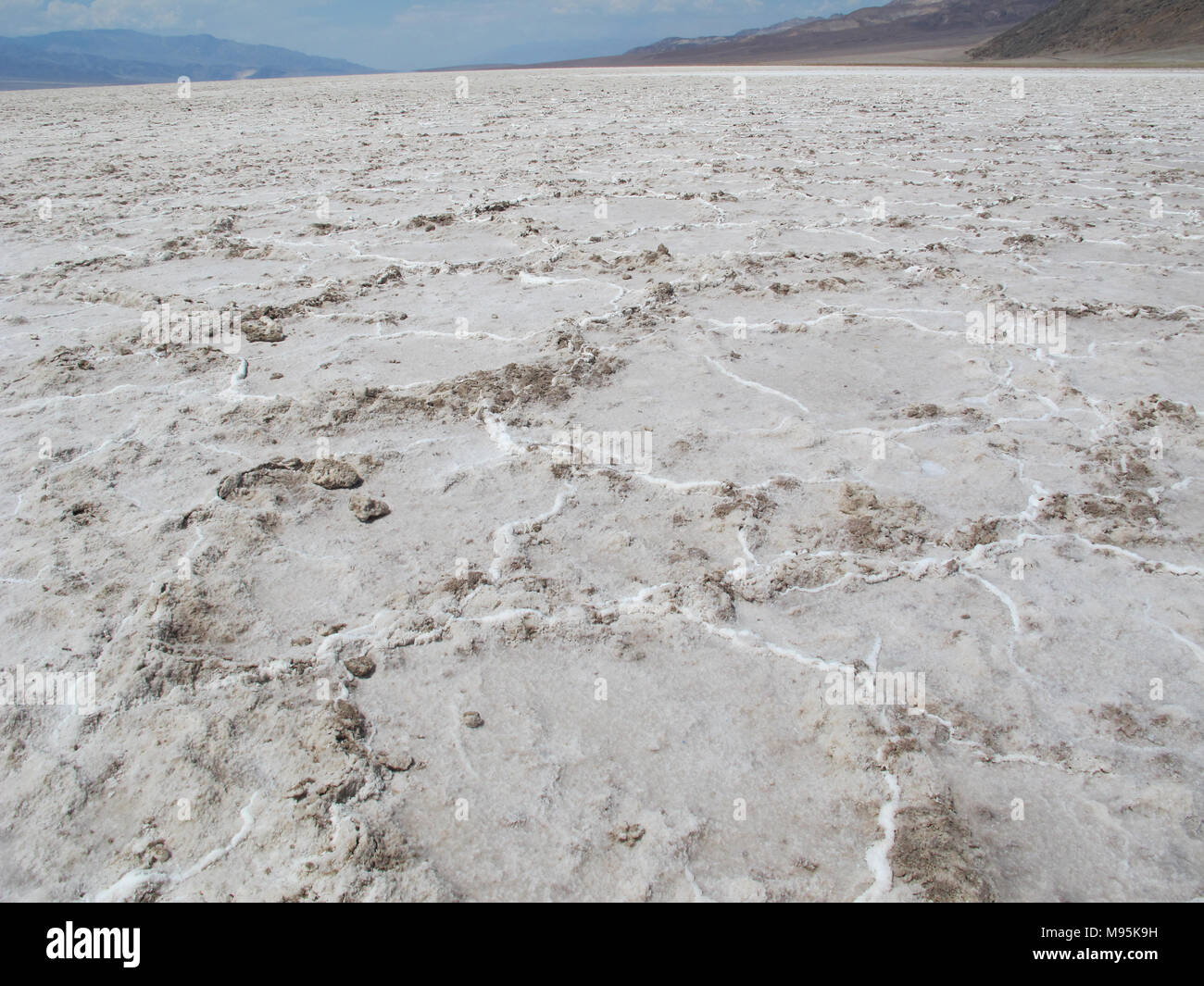 Badwater Basin (Dried Salt Lake) at Death Valley NP. California-Nevada ...