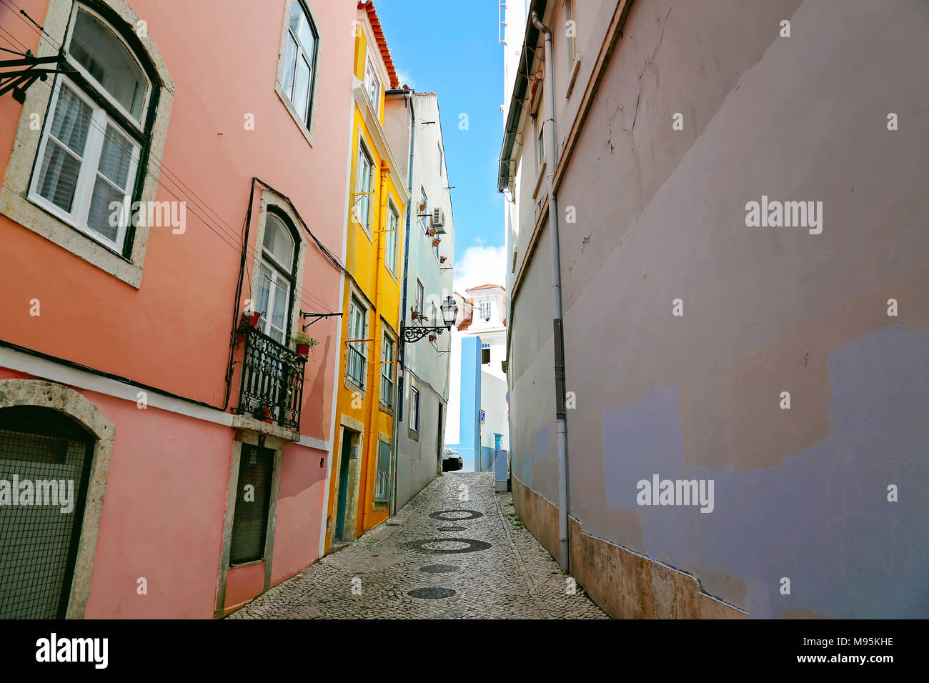 Colorful Streets of Lisbon Stock Photo - Alamy