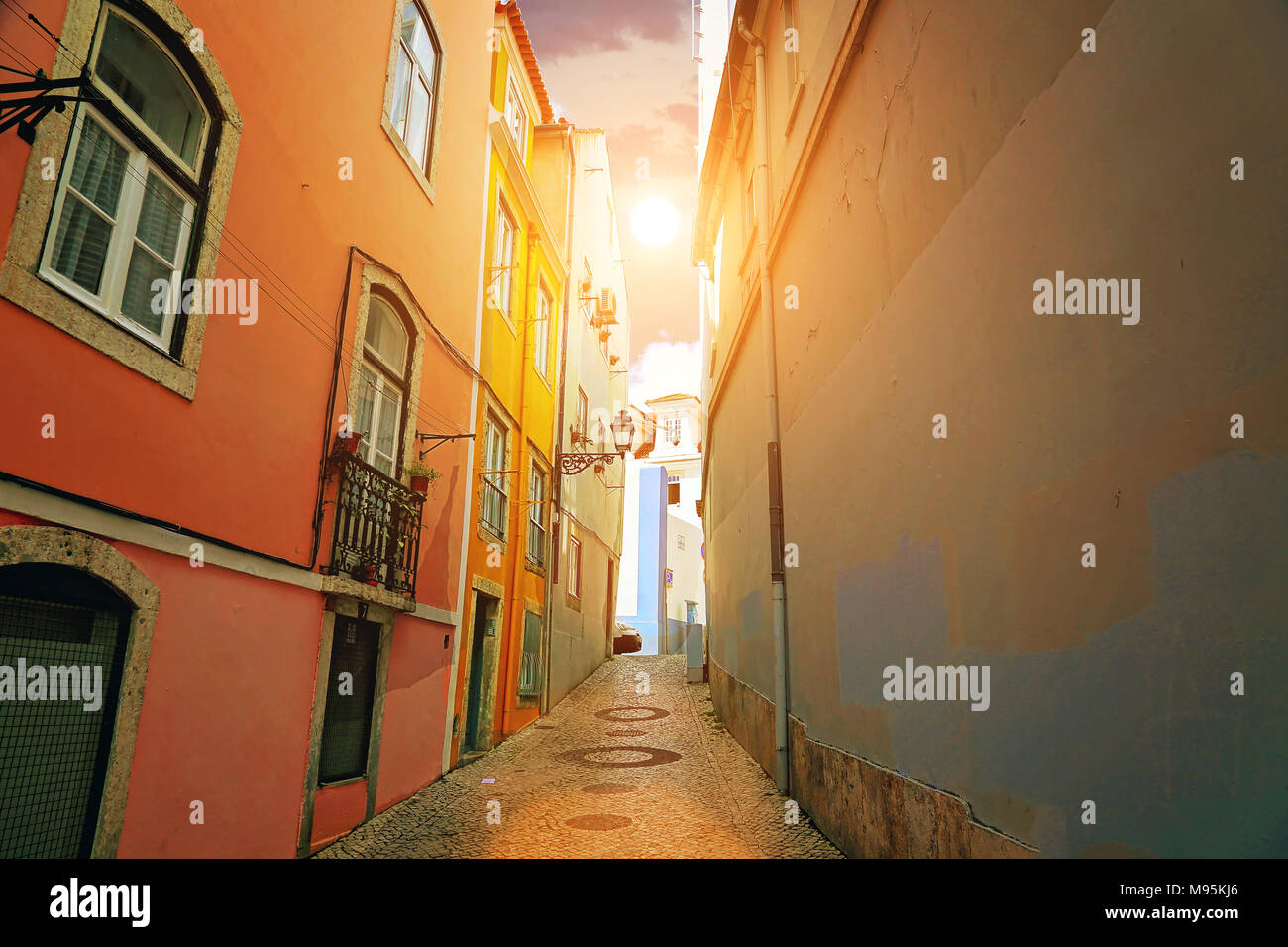 Colorful Streets of Lisbon Stock Photo - Alamy