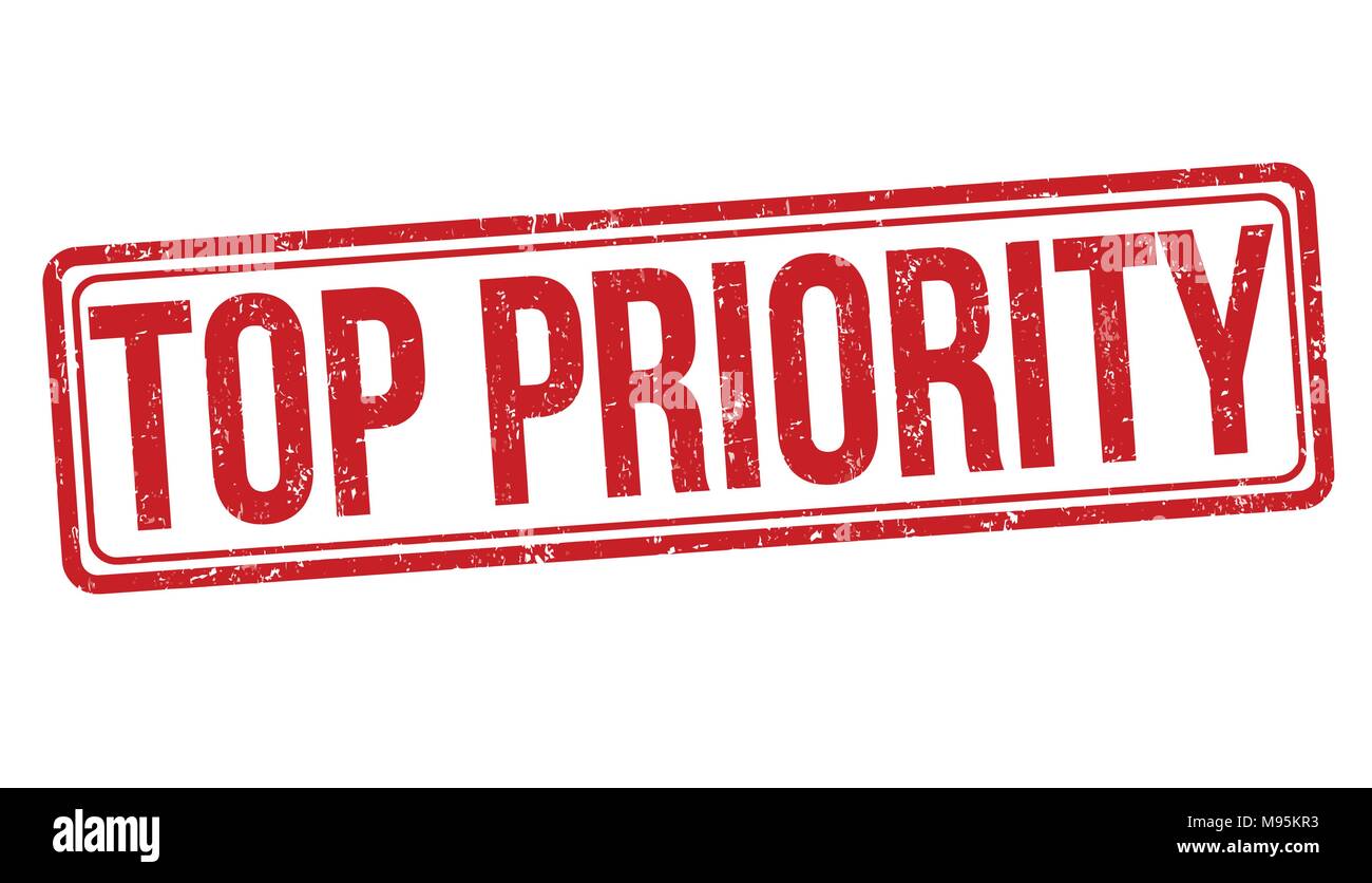 Top priority grunge rubber stamp on white background, vector ...