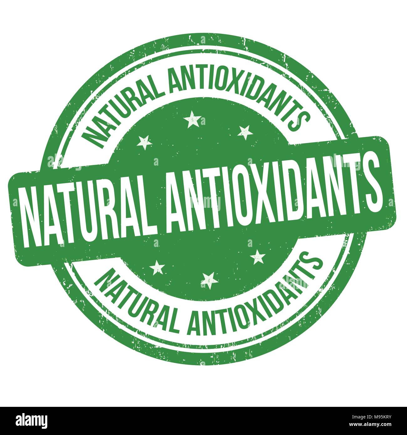 Natural antioxidants grunge rubber stamp on white background, vector ...