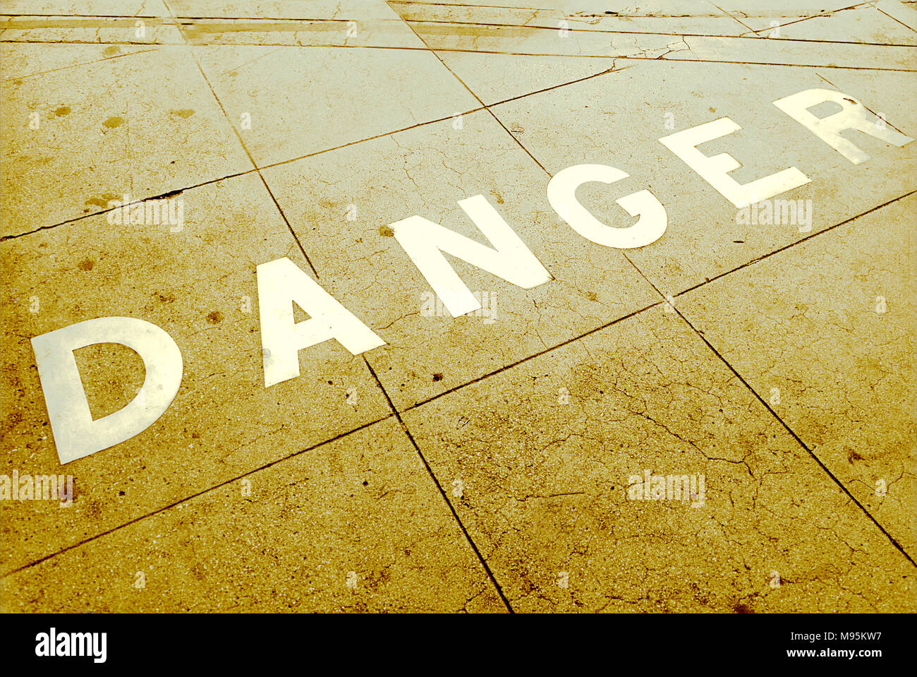 Hazzard warning sign hi-res stock photography and images - Alamy