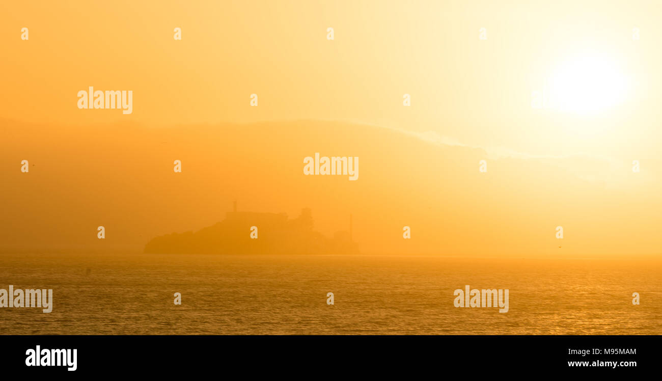 Only the islands outline is visable in this horizontal composition with ...