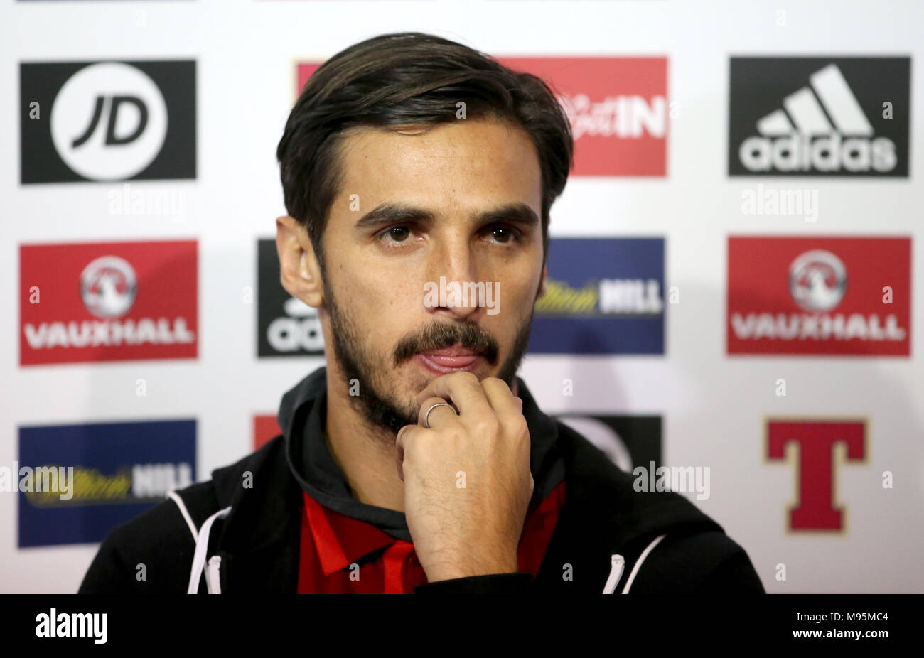 Costa Rica's Bryan Ruiz during a press conference at Hampden Park ...