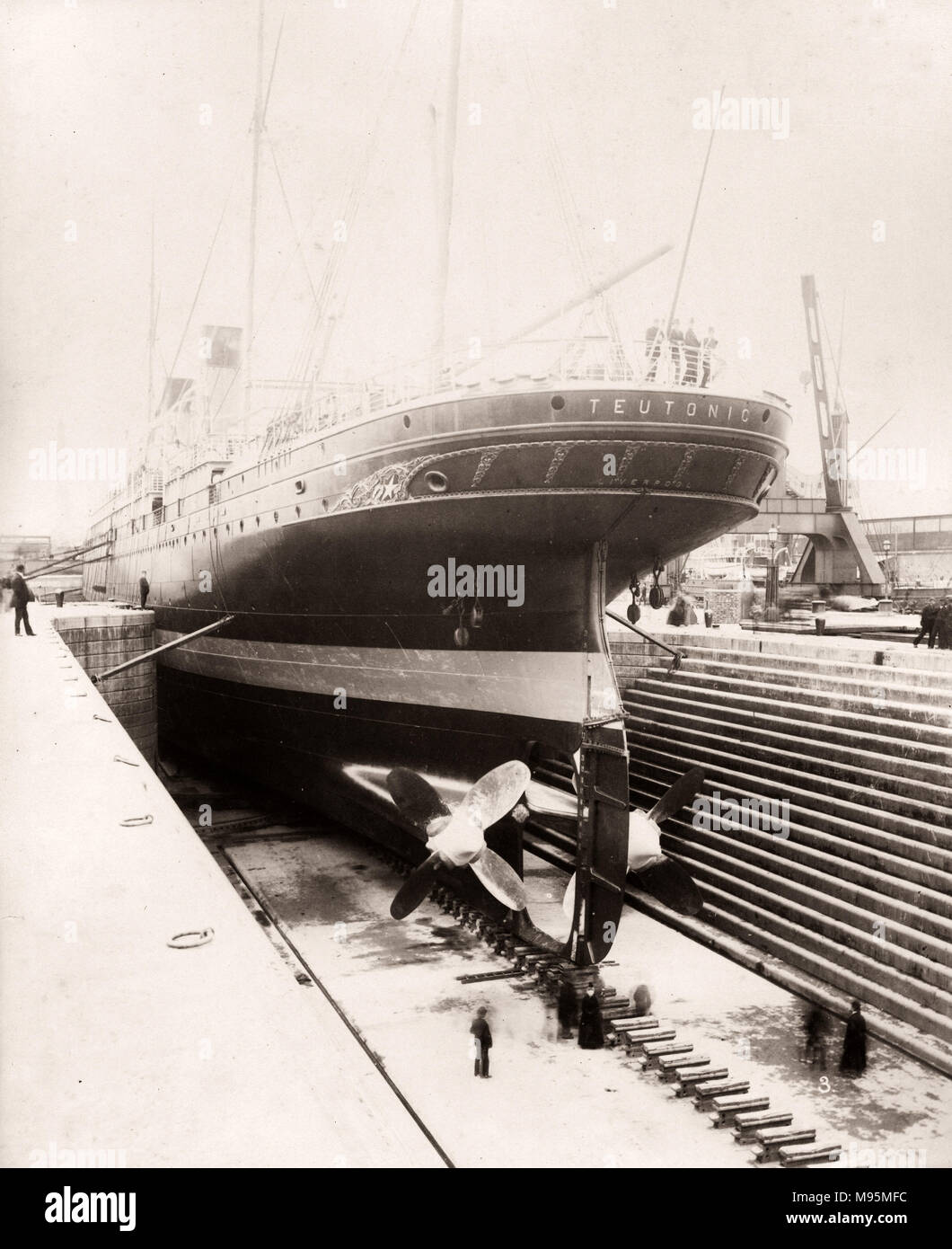1889 photograph - RMS Teutonic - from an album of images relating to ...