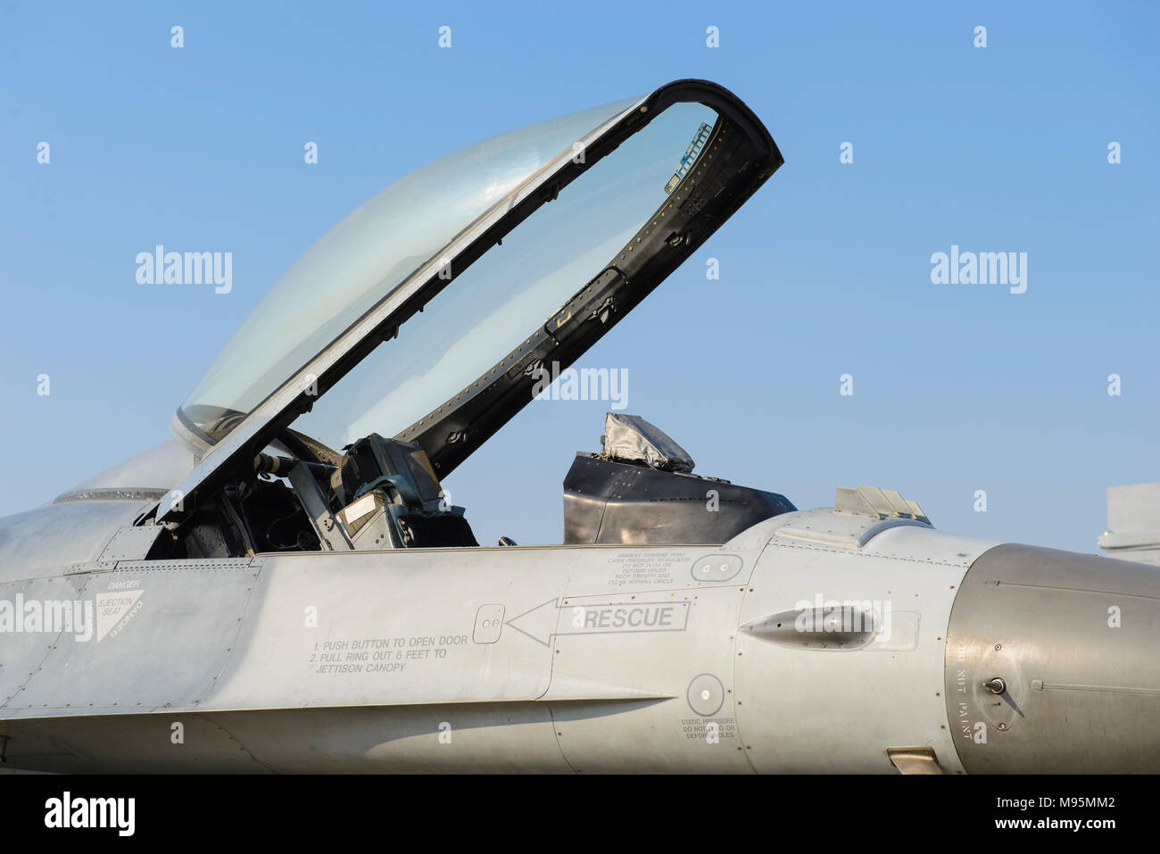 Detail of military fighter plane from the front side Stock Photo - Alamy
