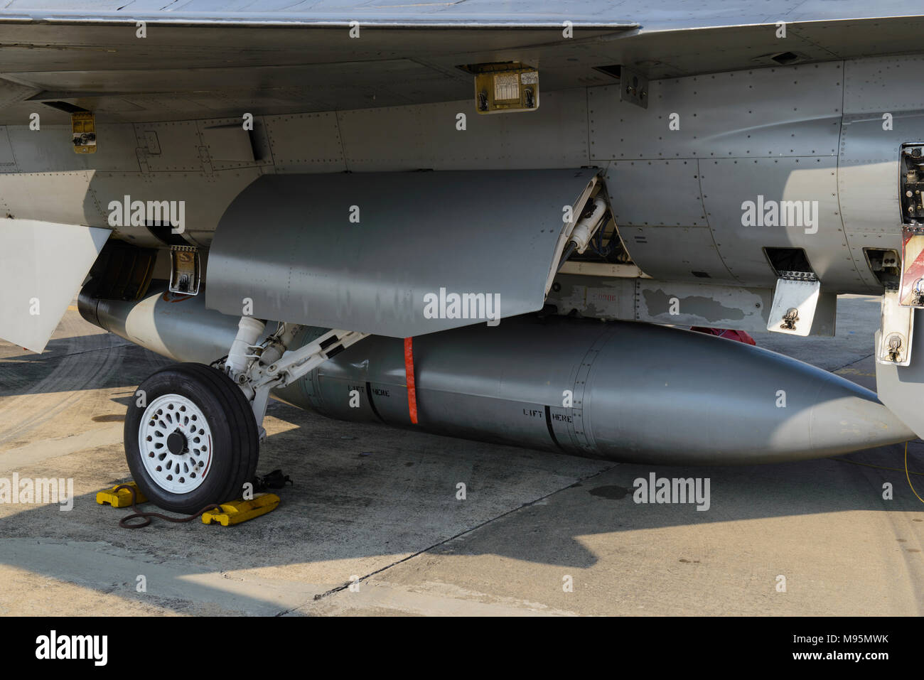 The bombs on military aircraft Stock Photo - Alamy