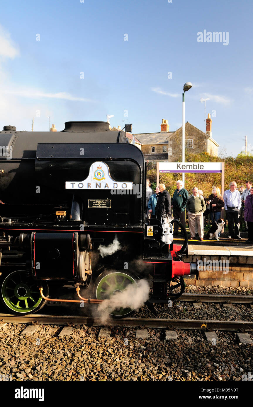 Class A1 Pacific No 60163 Tornado at Kemble station with the Thames ... Class A1 Pacific No 60163 Tornado at Kemble station with the Thames ...