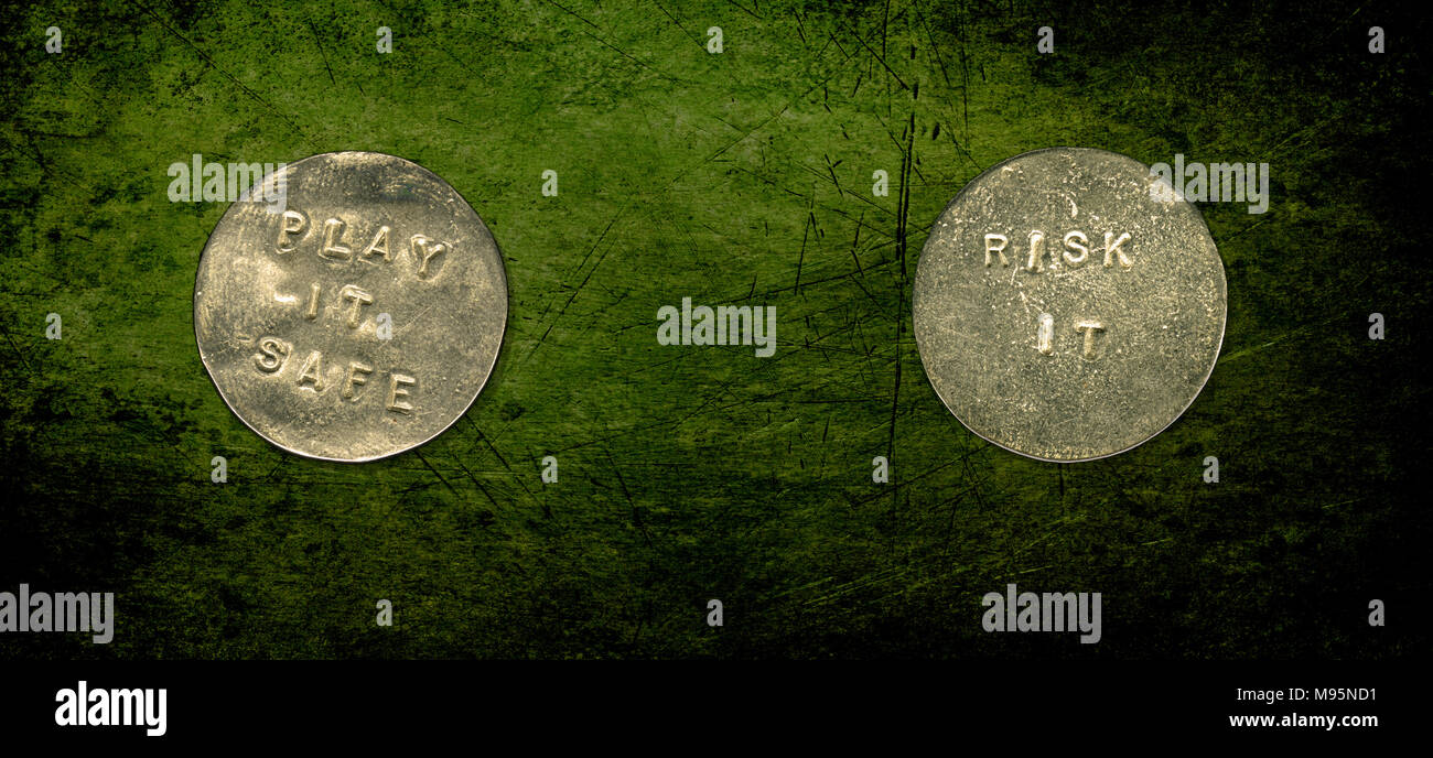 Risk It Play It Safe Stock Photo - Alamy