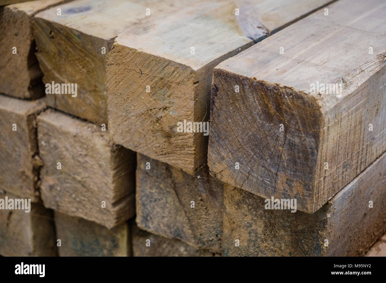 stack of wood, building material, wood for construction - timber ...