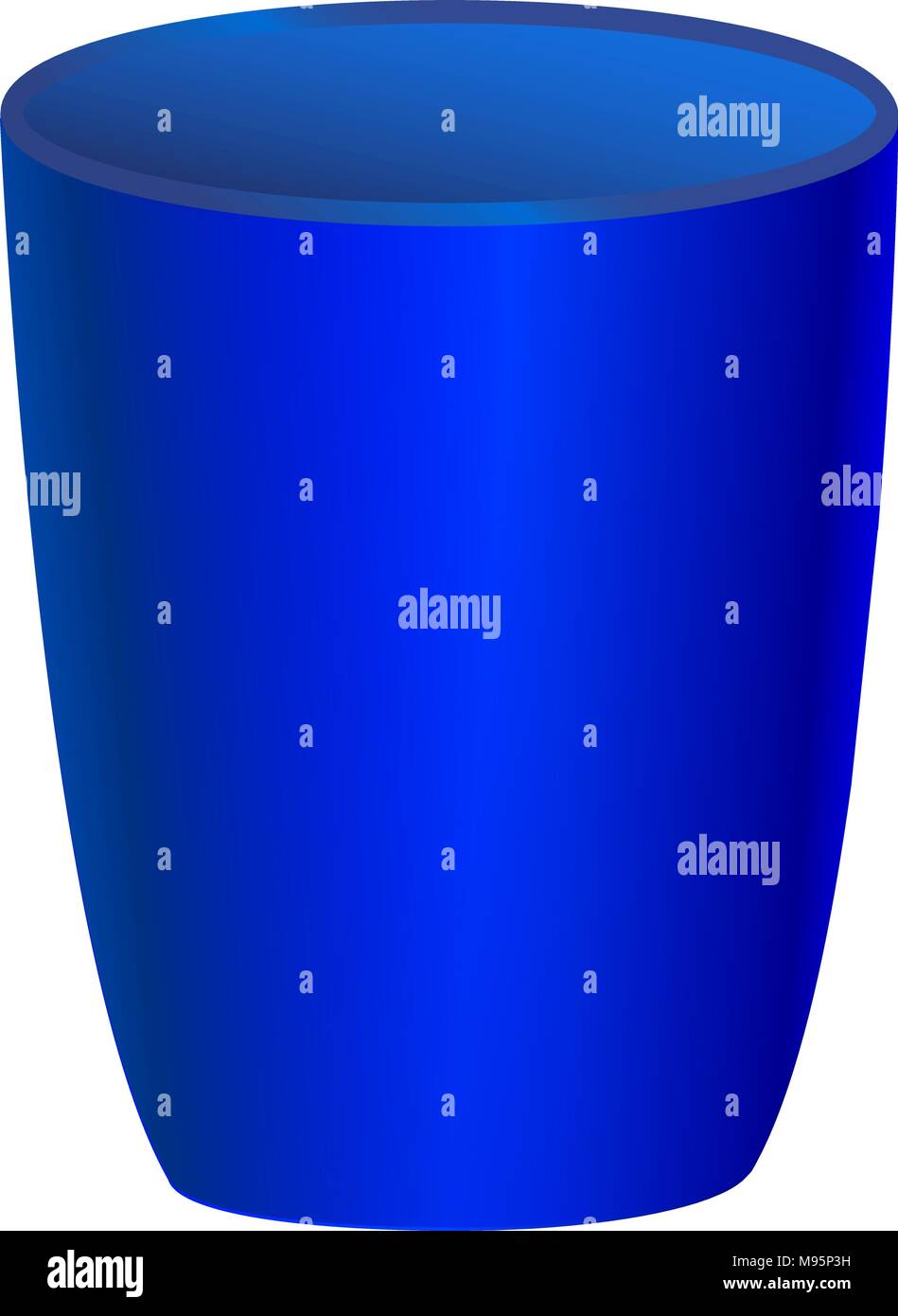 blue glass vector illustration on white background Stock Vector Image ...