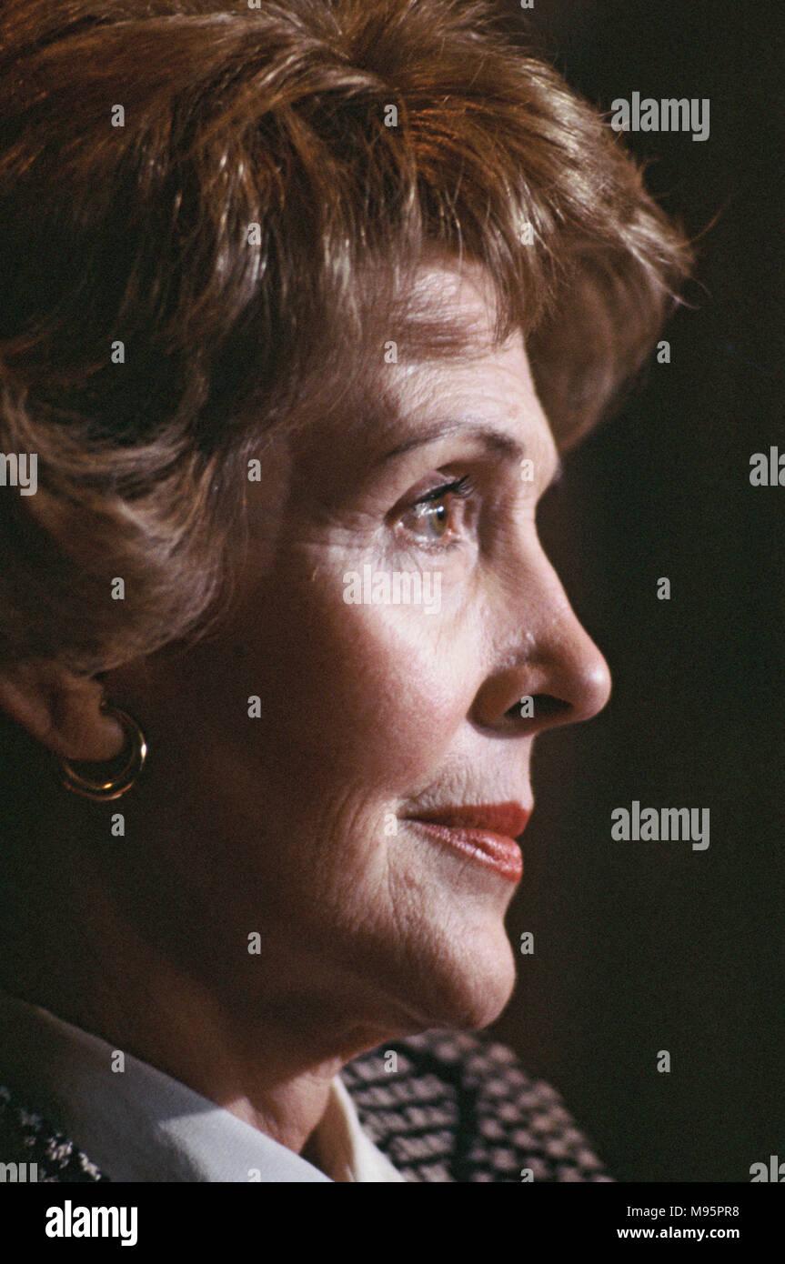First Lady Nancy Reagan in Dallas, Texas in February 1982. This is part ...