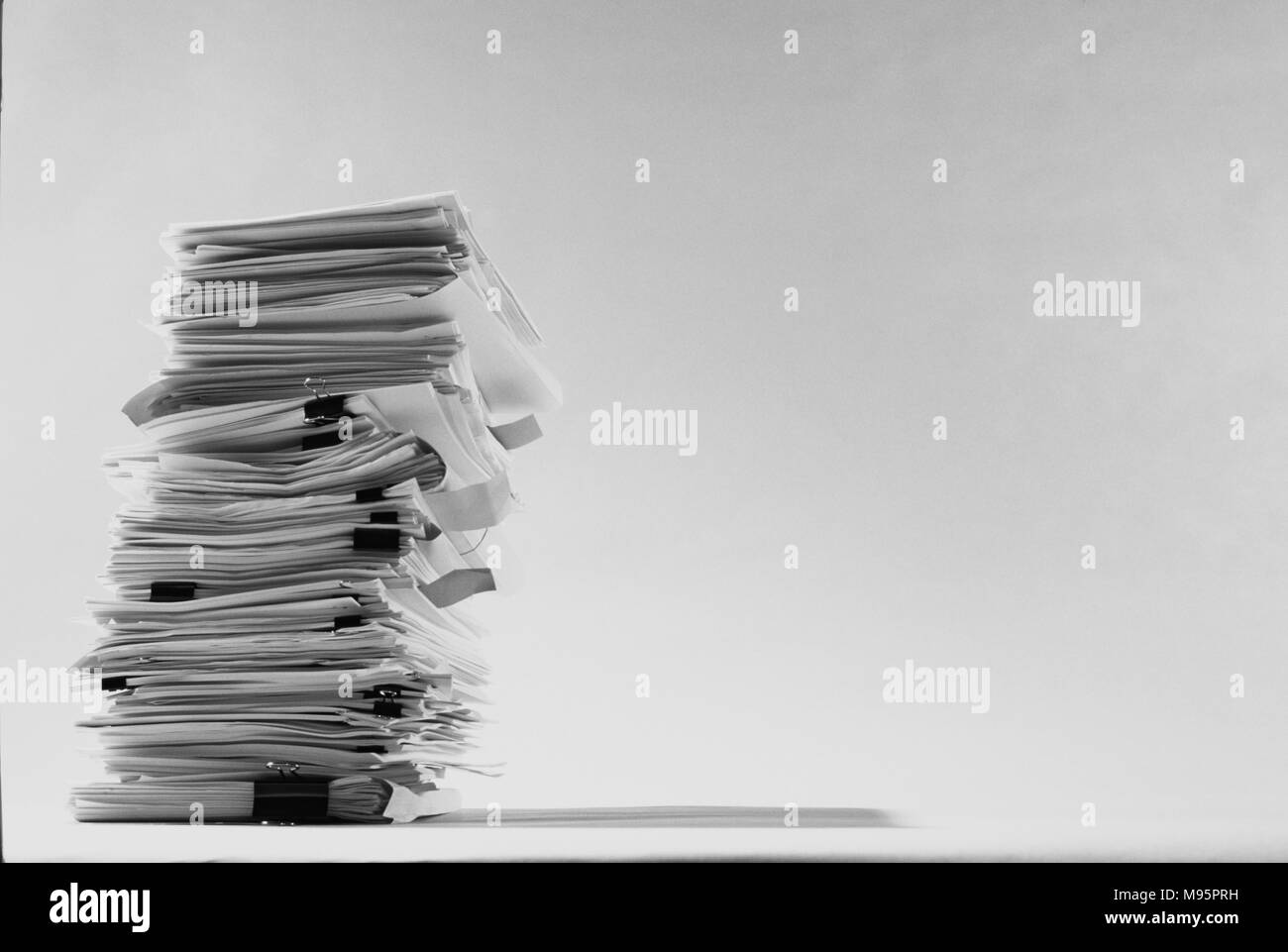 Piles of paperwork Black and White Stock Photos & Images - Alamy