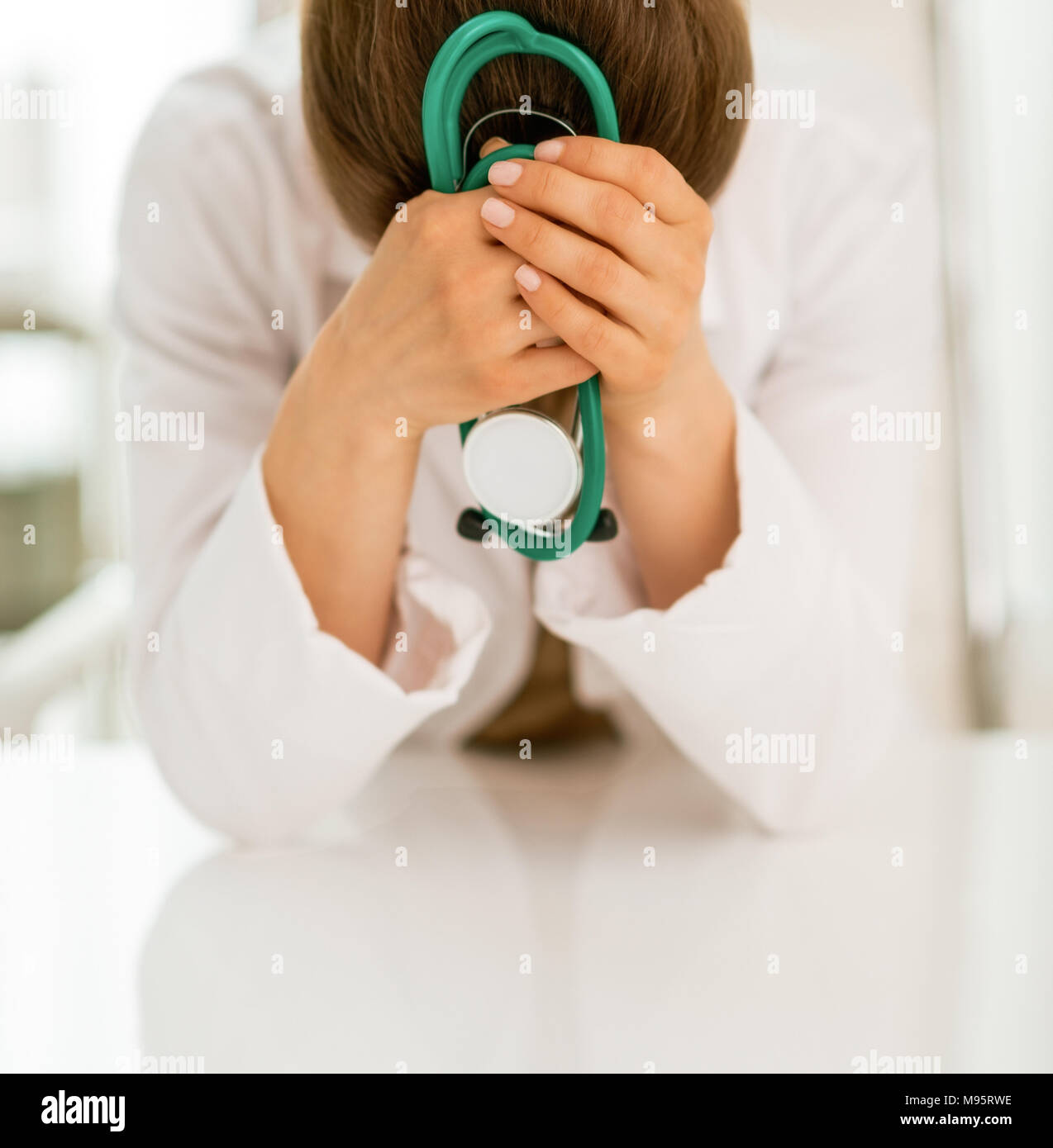stressed doctor woman Stock Photo - Alamy