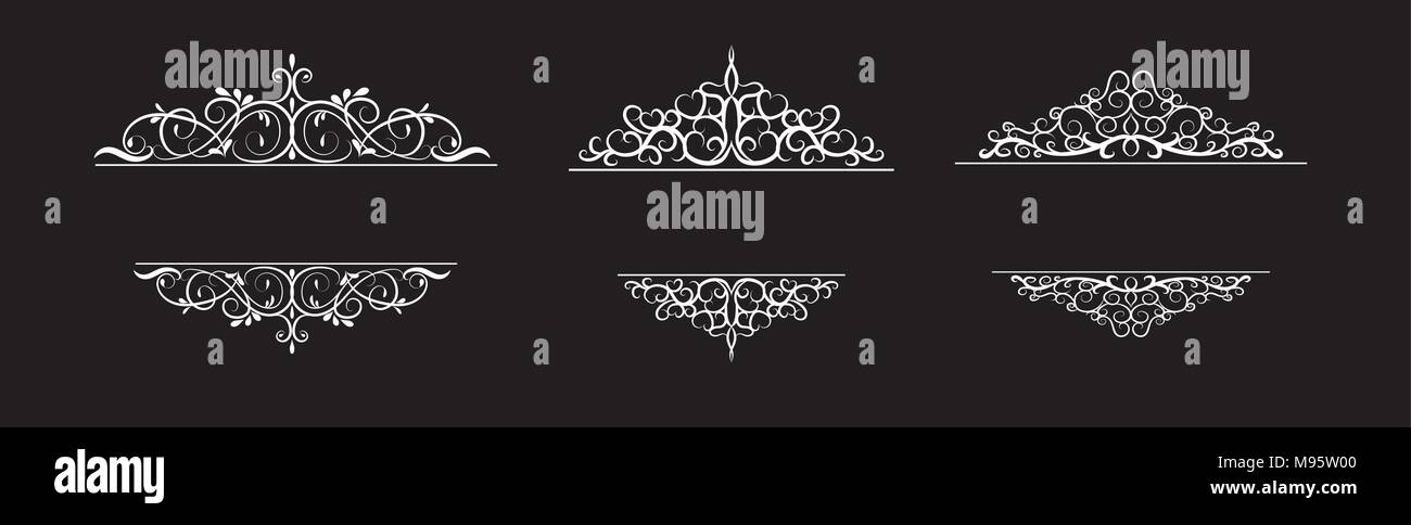 Vintage vector swirl frame set Stock Vector Image & Art - Alamy