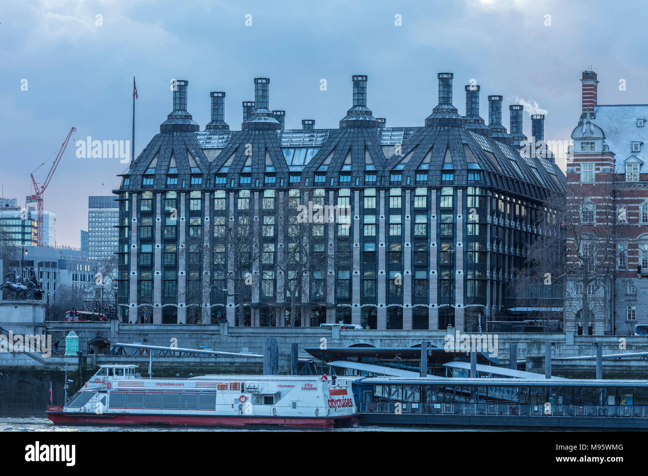 Portcullis House in the Snow Stock Photo - Alamy