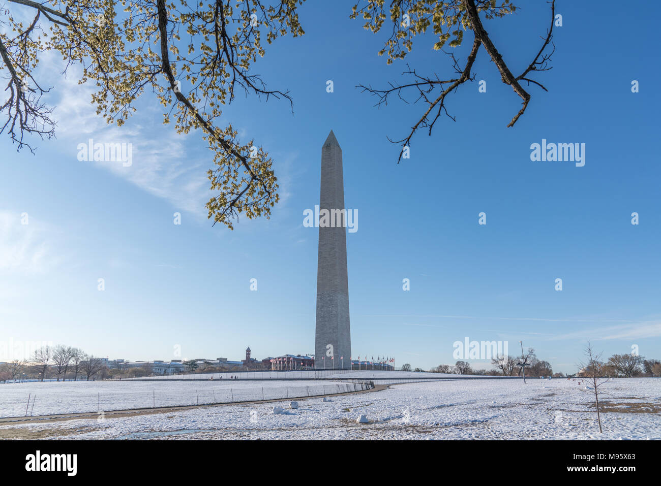 The Washington Monument is an obelisk on the National Mall in ...