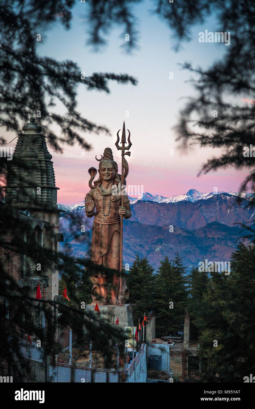 Shiva Statue Sunset