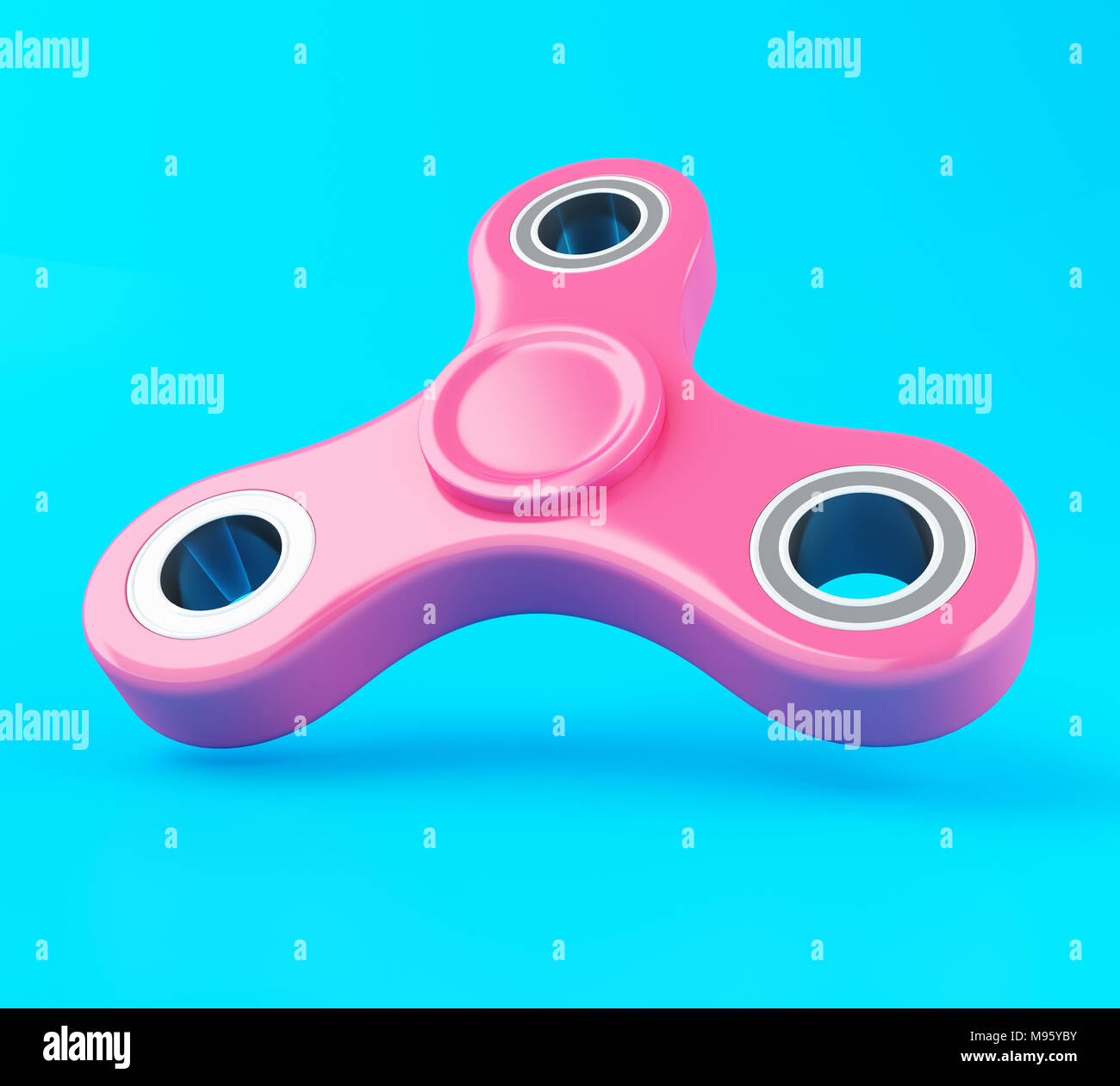 3d illustration. Fidget spinner. Autistic therapy, stres and anxiety ...