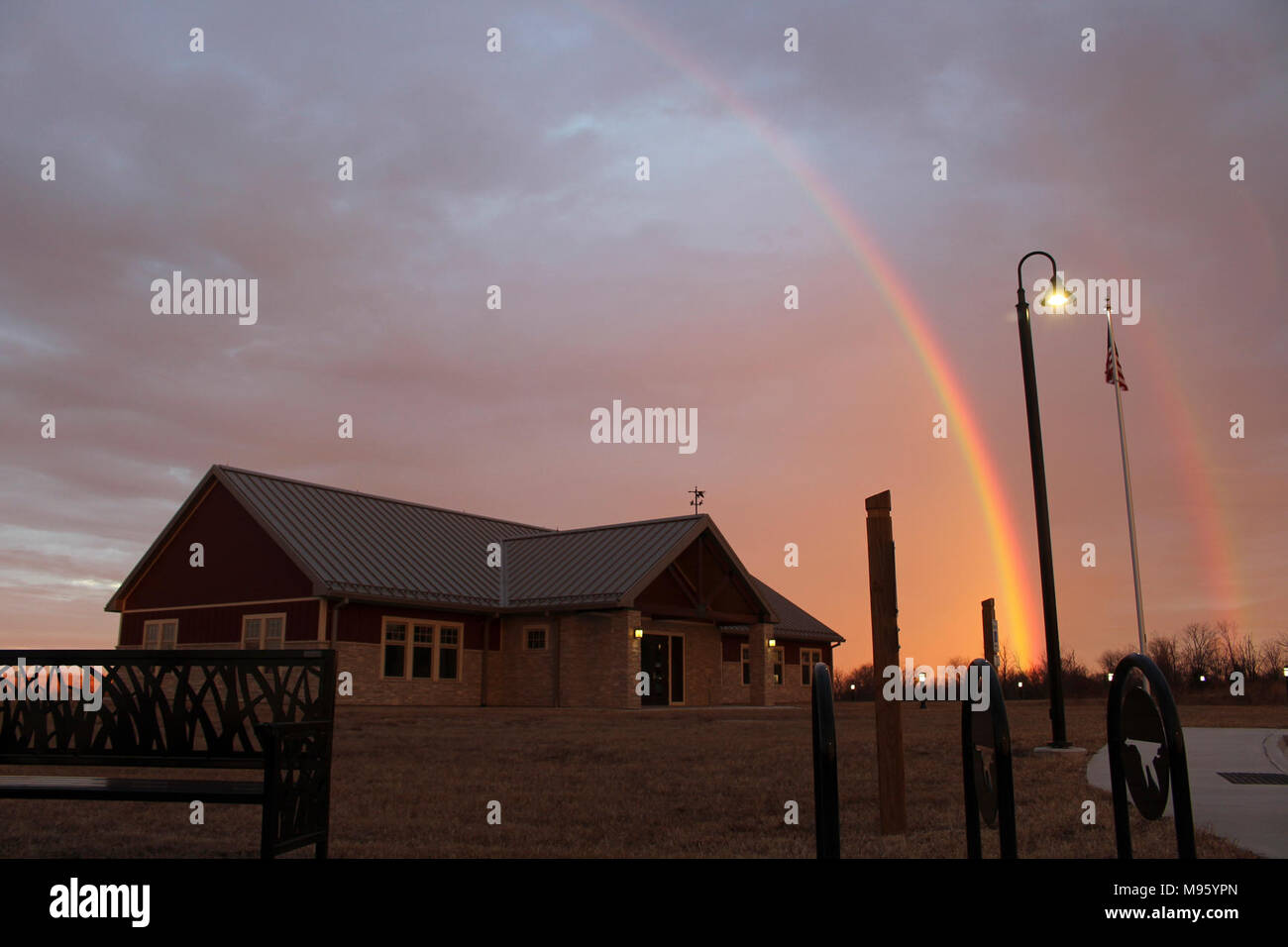 Double Rainbow at Big Muddy Stock Photo - Alamy