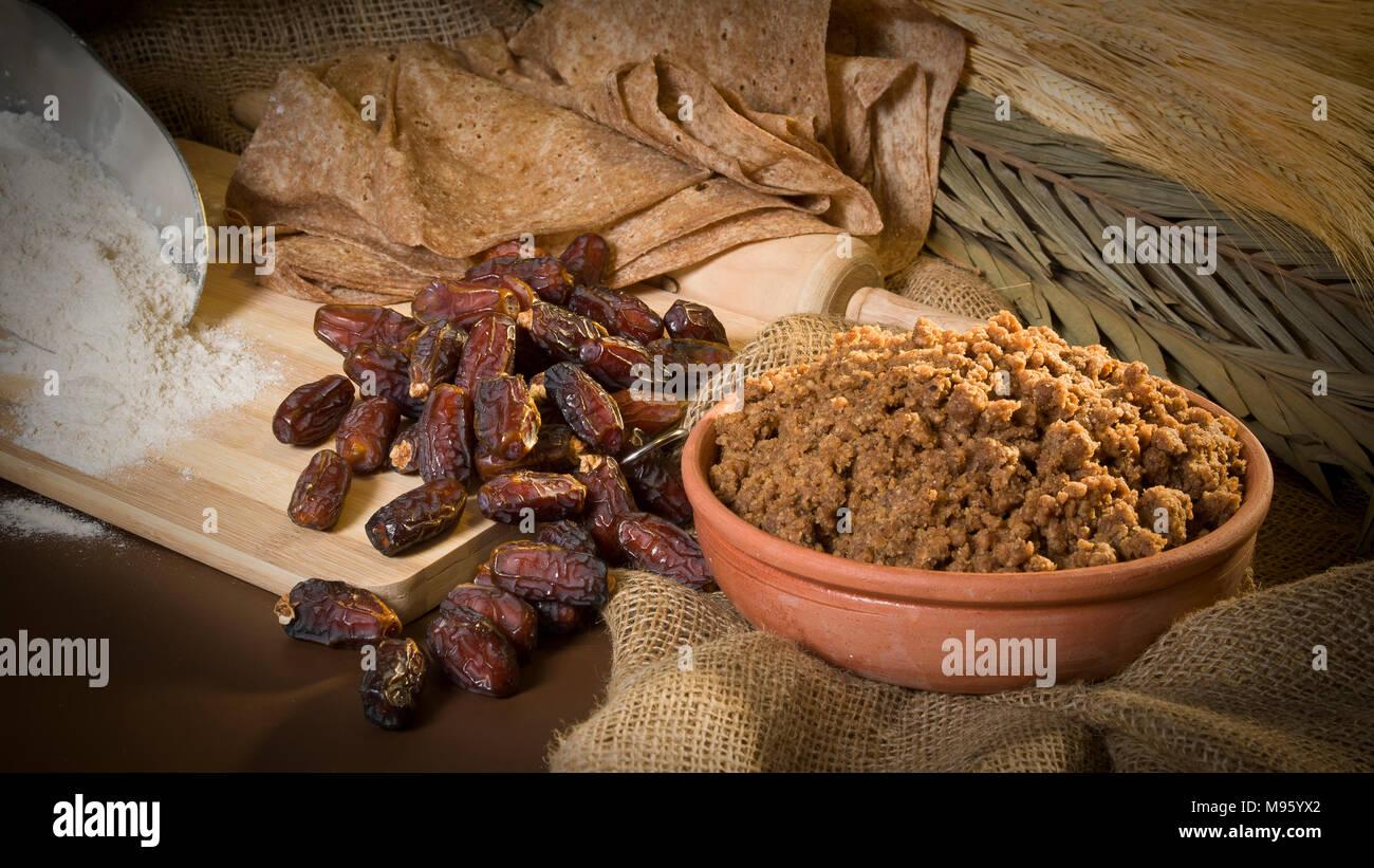 Hunaini, Saudi Arabian Traditional Sweets Made of Dates and Saj Bread ...