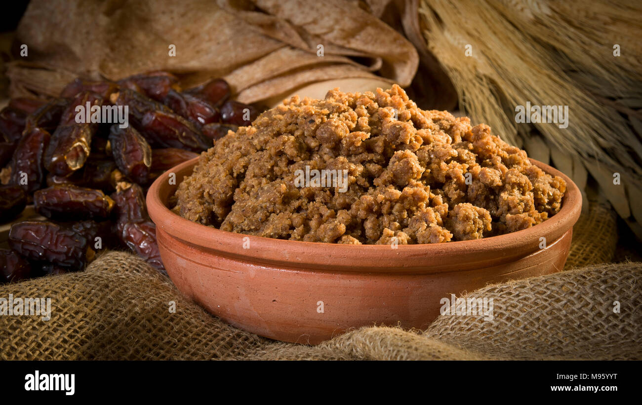 Hunaini, Saudi Arabian Traditional Sweets Made of Dates and Saj Bread ...